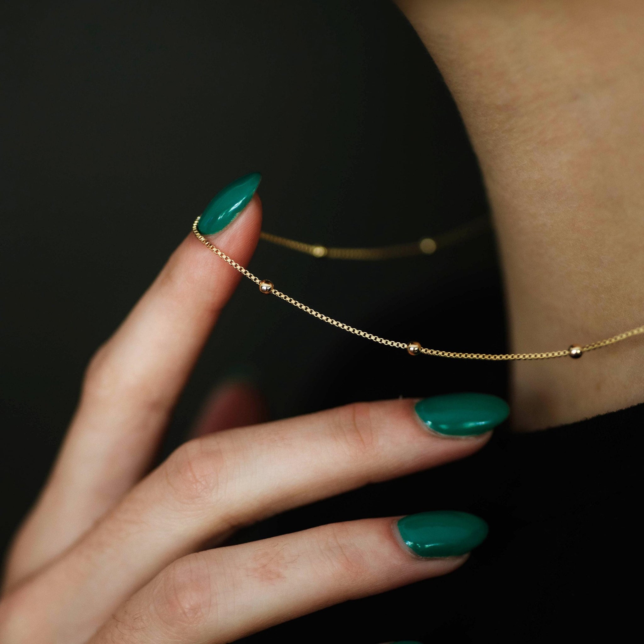 Dainty Dot Chain, Dainty Dot Necklace, Dot Gold Chain, Gold Filled Lay